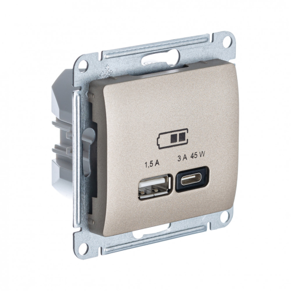 Купить Schneider Electric GSL000429 usb Розетка A + тип-C 45W Systeme ...